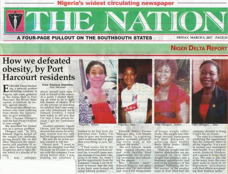 March 3, 2017 The Nation, Nigeria - Edmark
